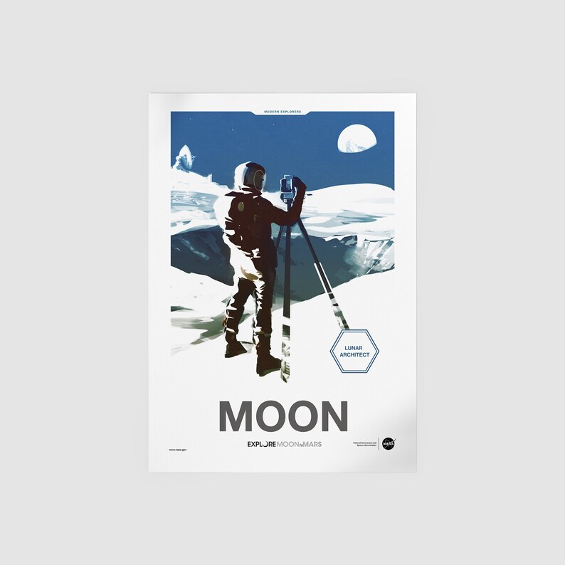 Moon to Mars Lunar Architect Poster - Etsy