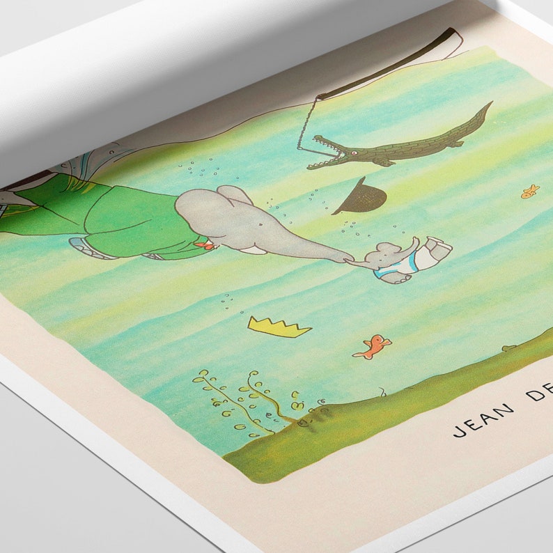 Babar Le Petit Eléphant Poster - Etsy