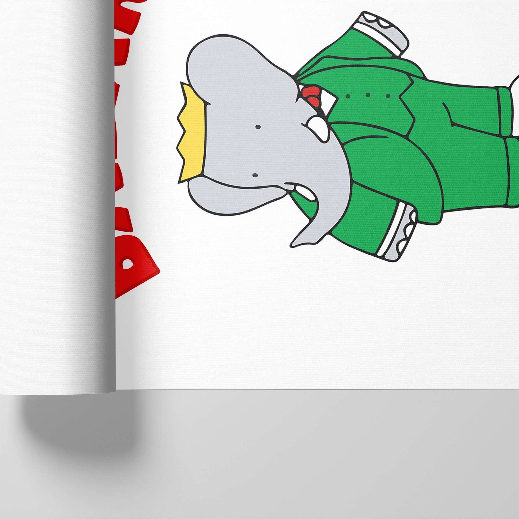 Babar the Little Elephant (white) Poster - Etsy