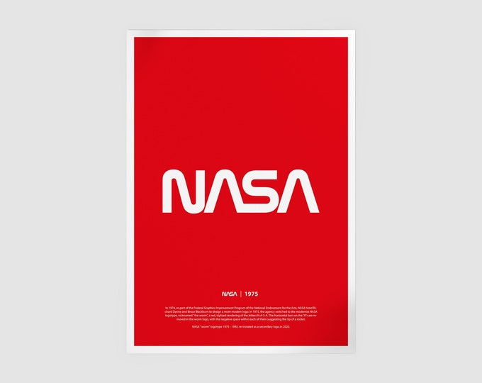 NASA Logo Poster. Printable NASA WORM Logo Poster. Printable Nasa Worm ...