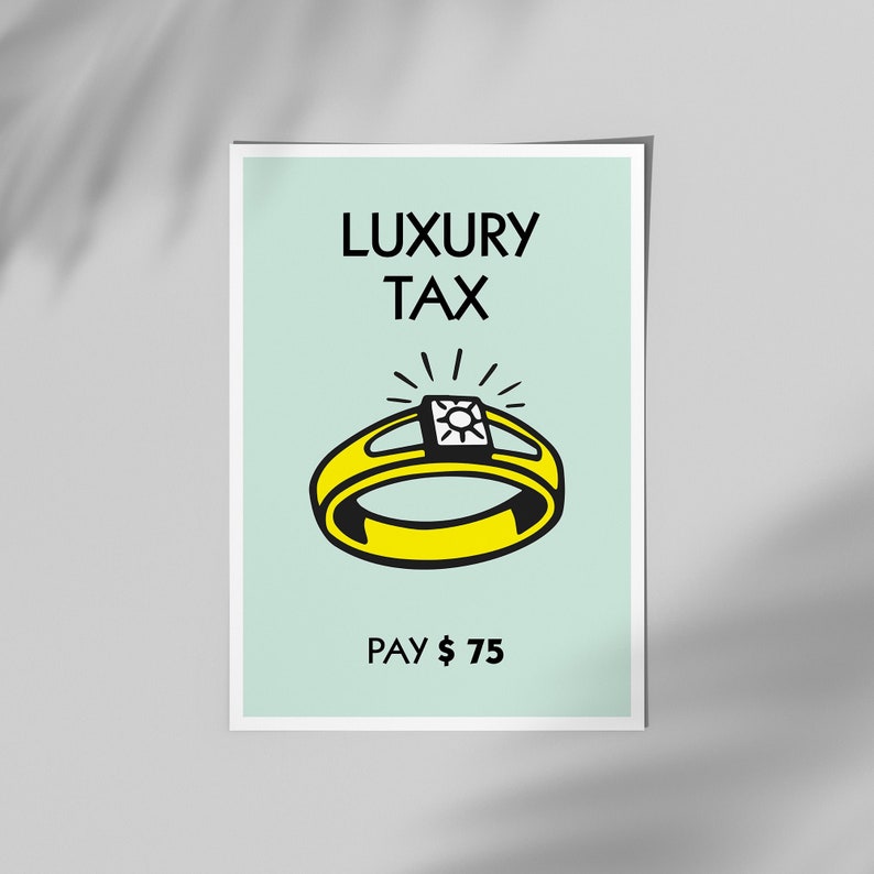 Luxury Tax Monopoly & Business Poster - Etsy