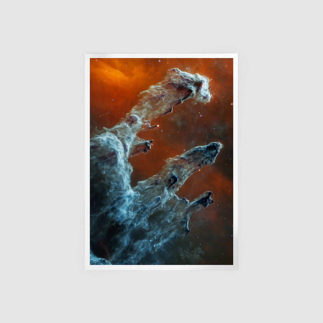 Webb's Pillars of Creation MIRI Poster | Astro Photograpy Poster Print ...