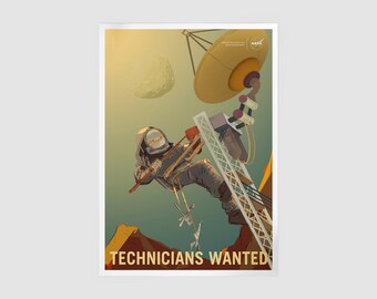 NASA Mars Travel Recruitment Poster Technicians Wanted to Engineer Our ...