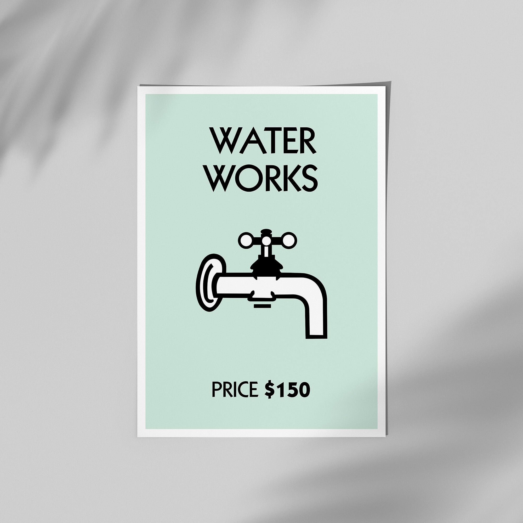 Water Works | Monopoly & Business Poster - Etsy