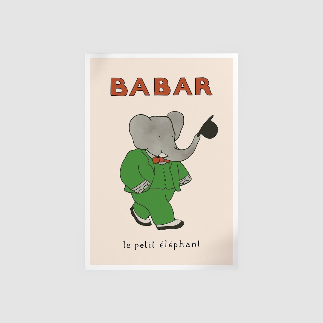 50 Years of Babar Poster - Etsy