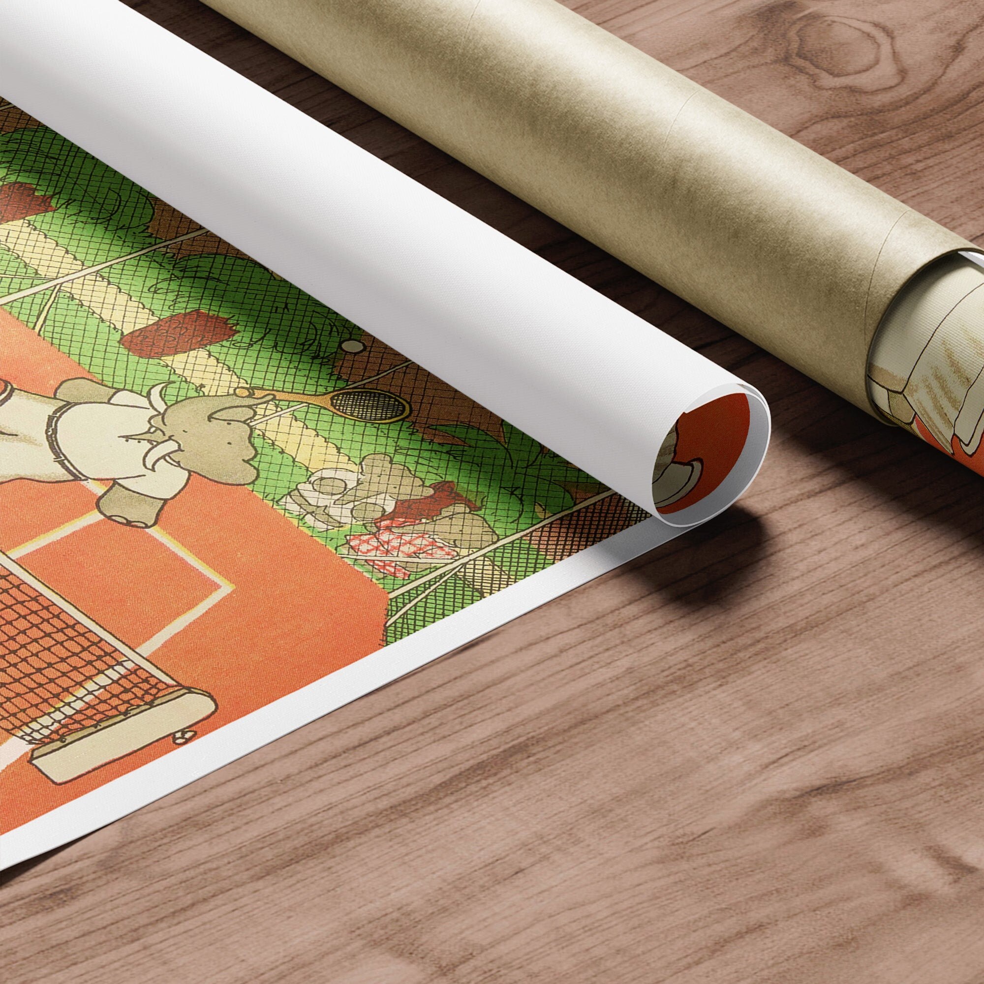 Babar Sur Le Court De Tennis Poster - Etsy