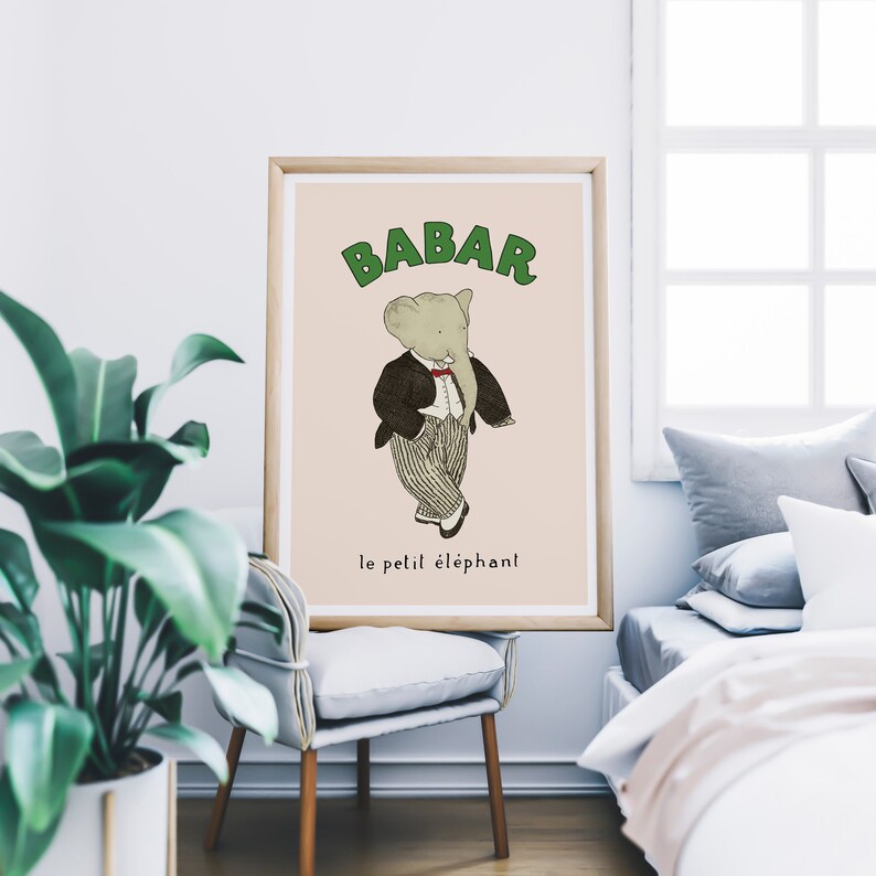 Babar the Little Gentleman Poster - Etsy