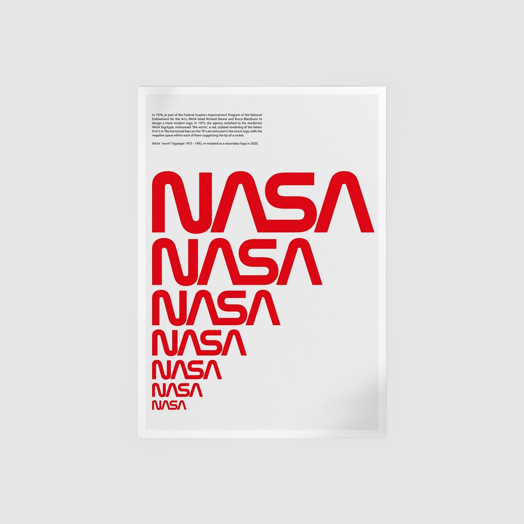 Nasa Worms Logo Poster - Etsy