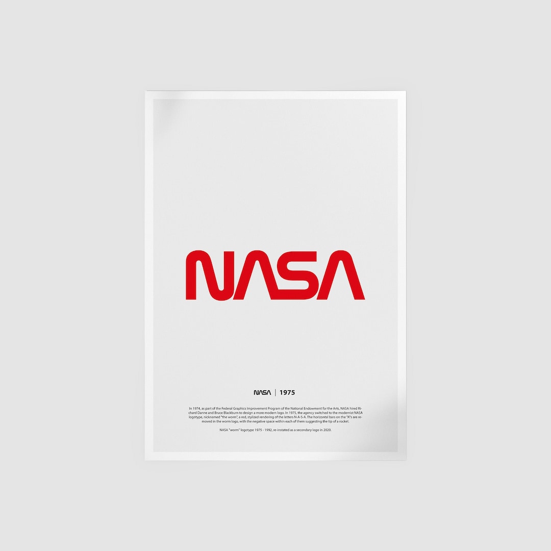 Nasa Worm Logo Poster - Etsy
