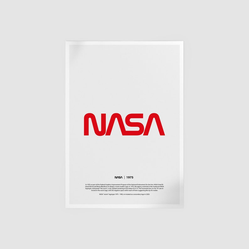 Nasa Worm Logo Poster - Etsy