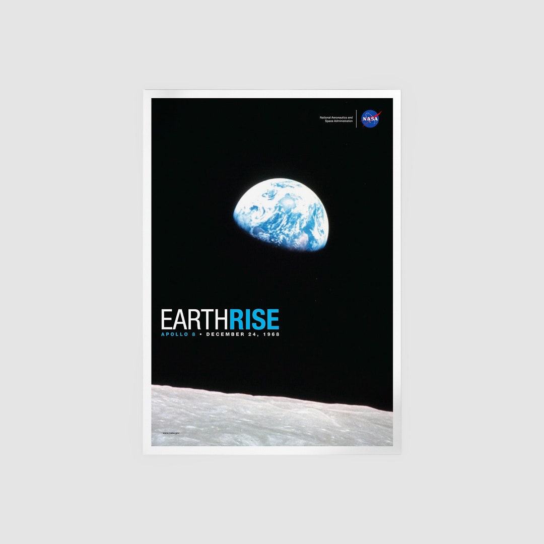 The Simple Moment of Earthrise Poster - Etsy