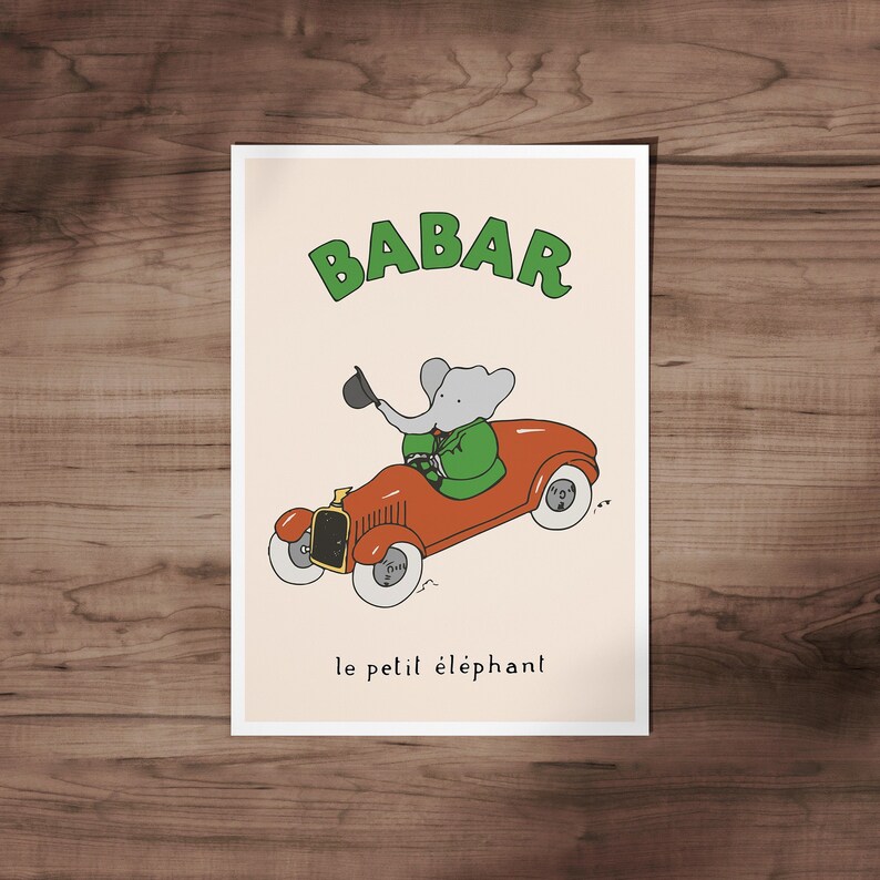 Babar by Automobile Poster - Etsy