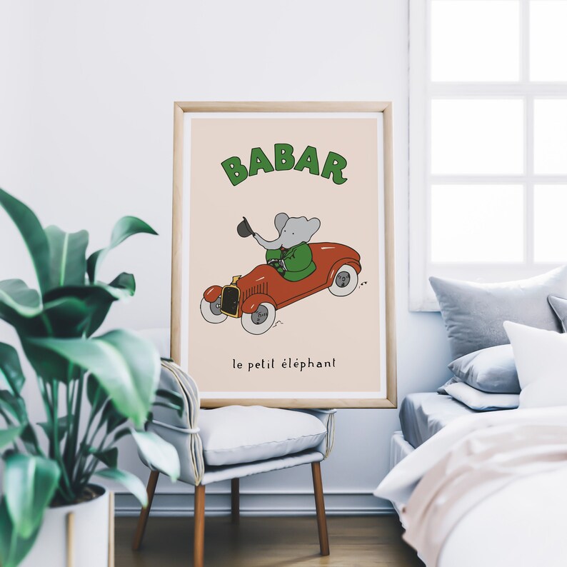 Babar by Automobile Poster - Etsy