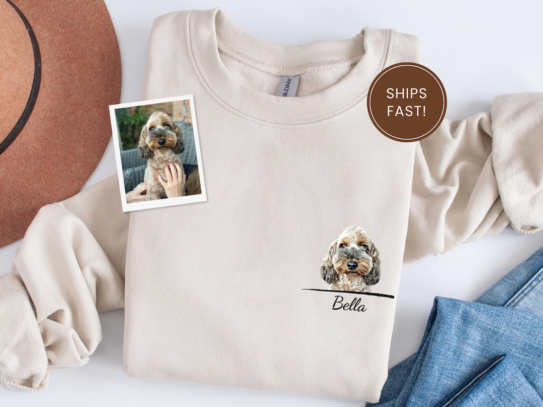 Custom Pet Sweater Dog Drawing From Photo Portrait Sweater Personalized ...