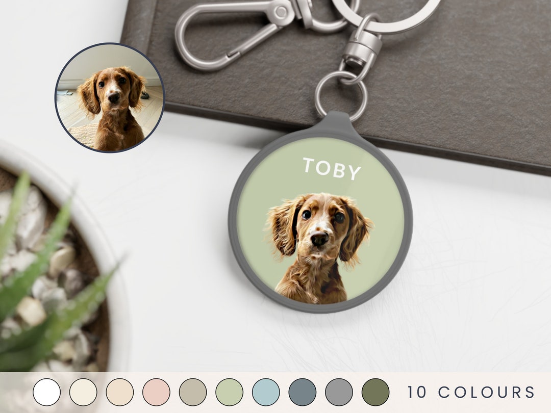 Custom Pet Keychain Pet Photo + Name Personalized Dog Keychain Custom ...