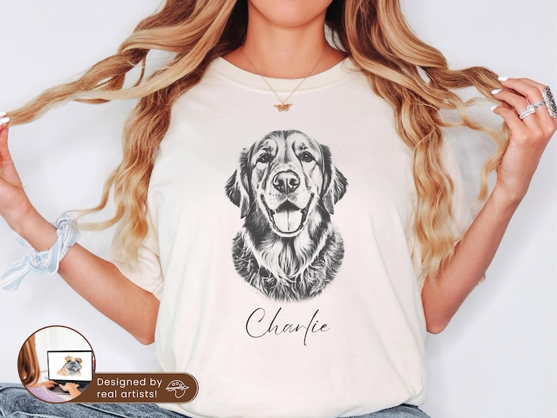 Comfort Colors Custom Pet T-shirt With Pet Photo and Name, Personalized ...