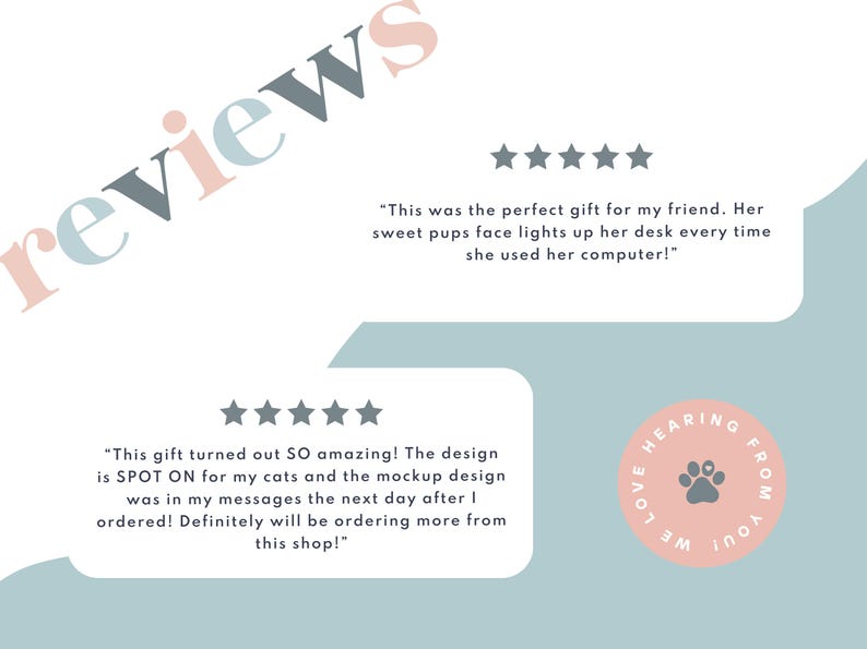 Pet Mouse Pad With Custom Photo and Name, Personalized Dog Cat Non Slip ...