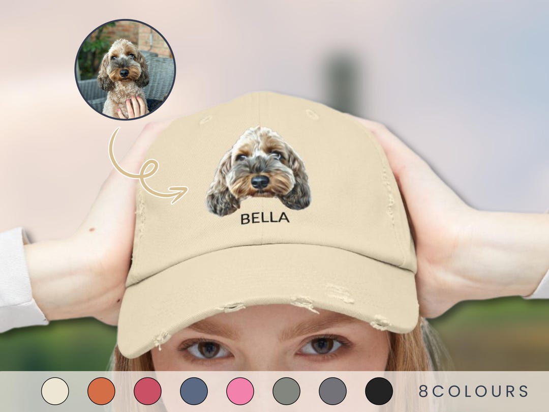 Custom Pet Hat Using Pet Photo Personalized Dog Hat Custom Cat Hat ...