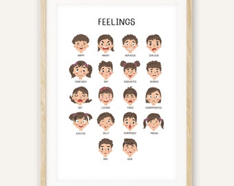 Feelings Poster, Classroom Decor, Feelings Chart Poster, My Feelings ...