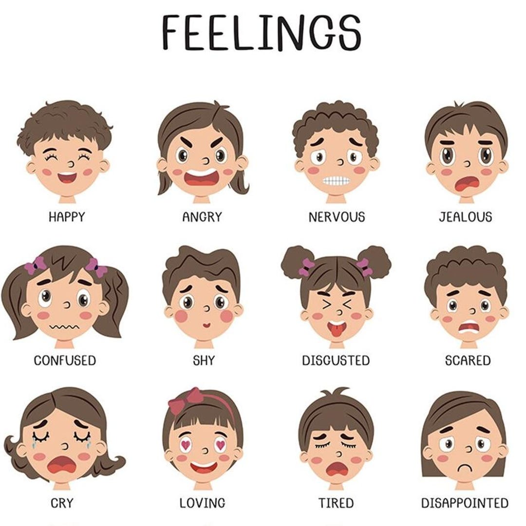 Feelings Print, Kid Classroom Decor, Feelings Chart Poster, My Feelings ...