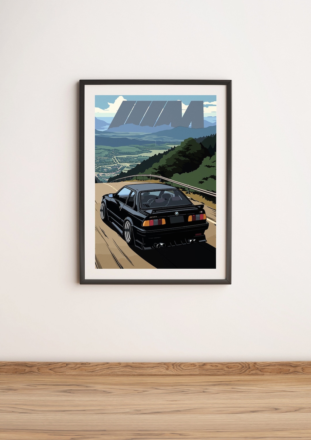 BMW M3 E30, Classic Car Poster, Car Art, Wall Art, Bedroom Setup, Car ...