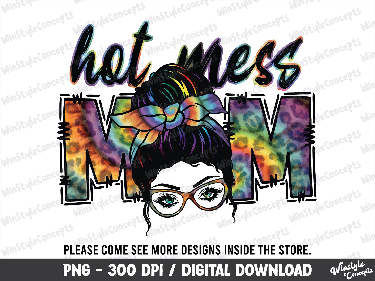 Hot Mess Mom Messy Bun Png, Mama Png, Mother's Day Png, Mom Life Png ...