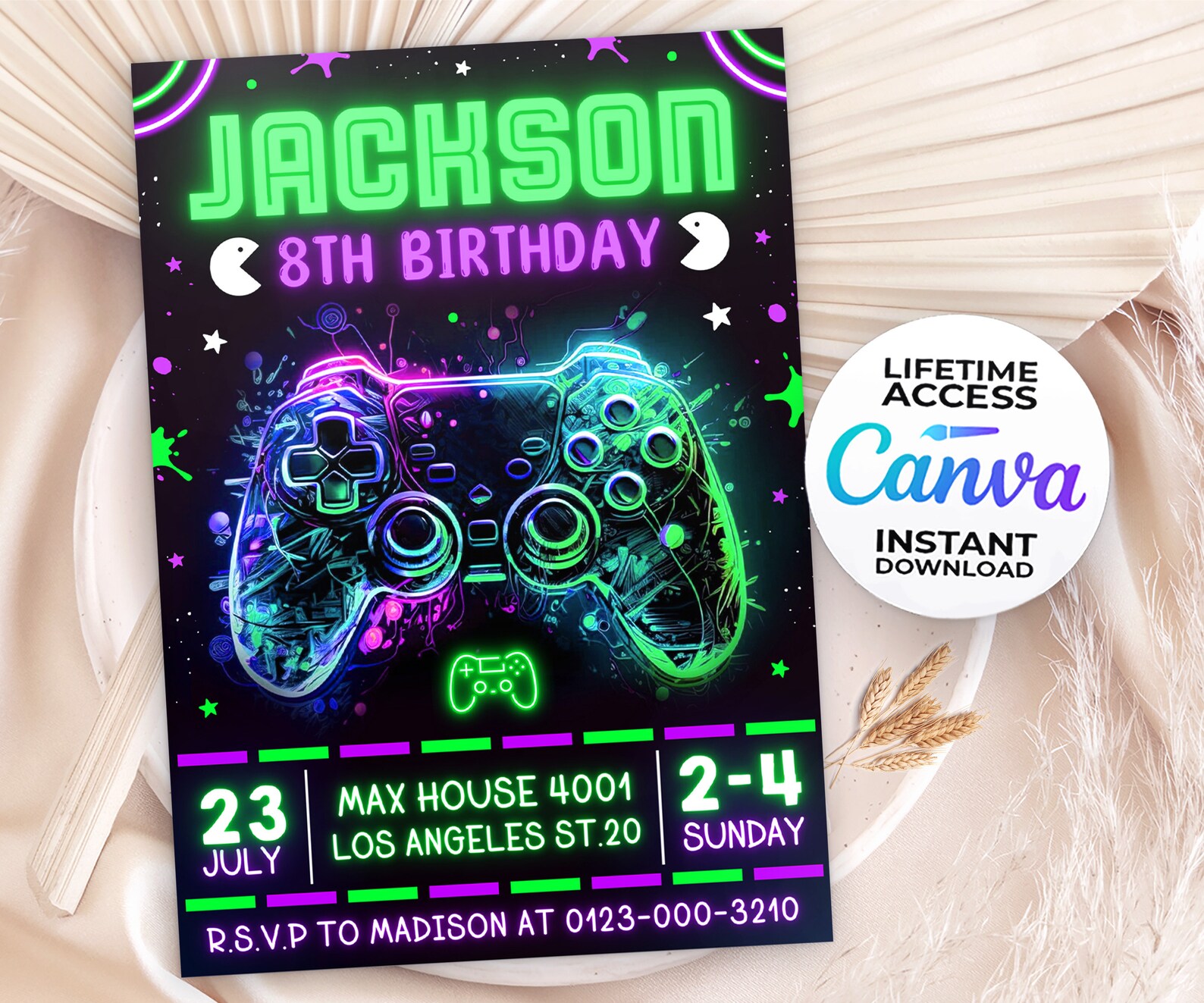 Editable Video Game Birthday Invitation Video Game - Etsy