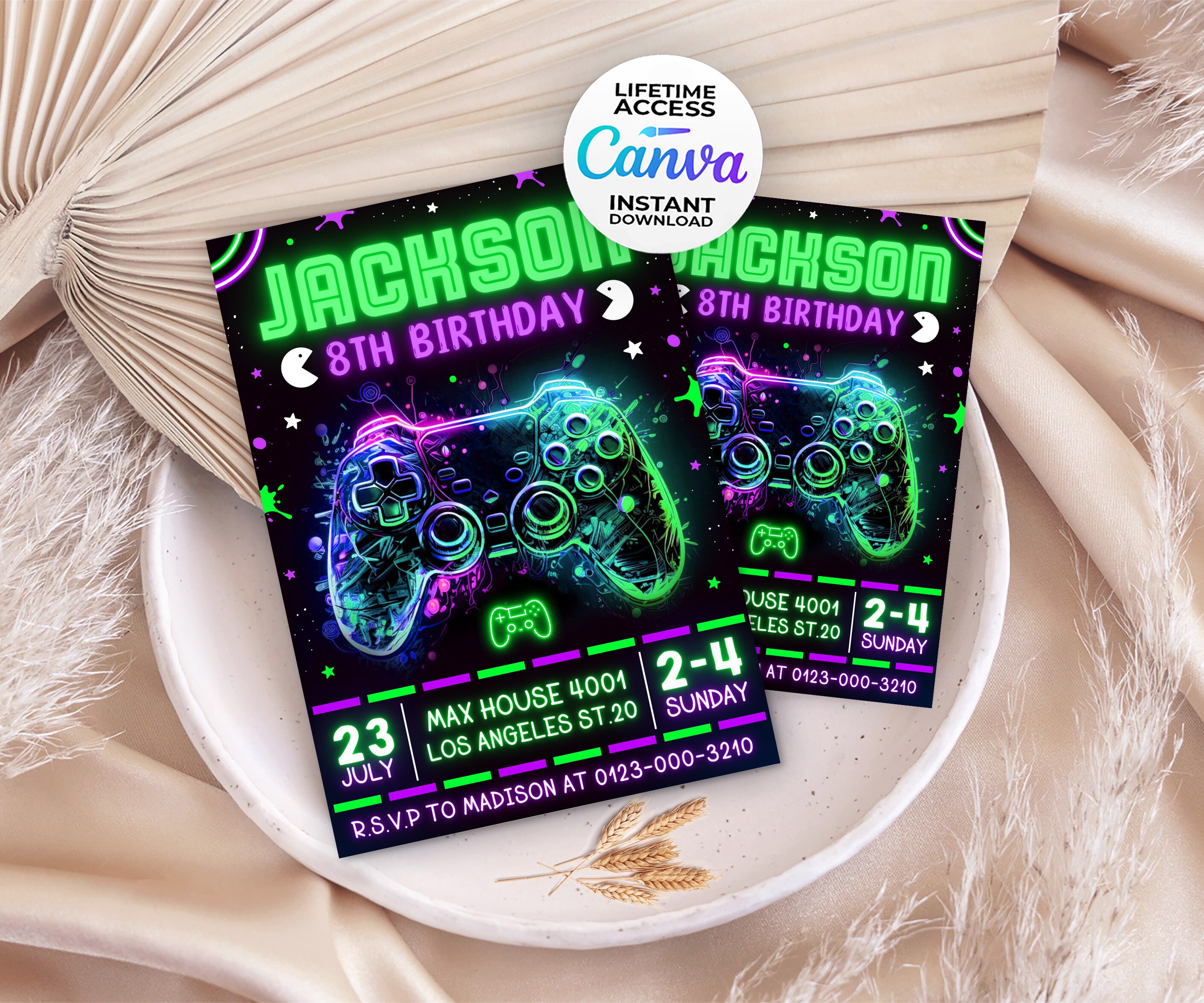 Editable Video Game Birthday Invitation Video Game - Etsy