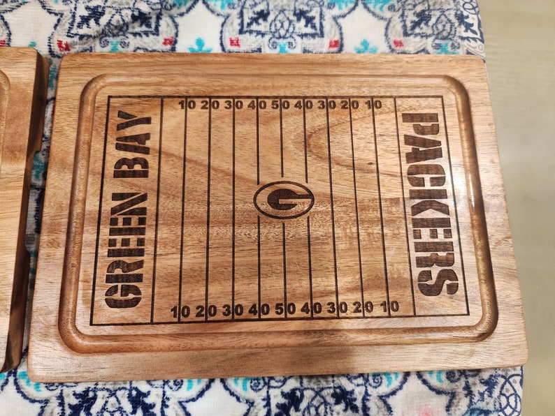 Custom Football Field Cutting Board Personalized Charcuterie Board ...