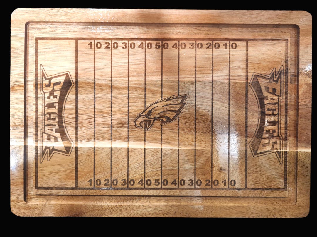 Custom Football Field Cutting Board Personalized Charcuterie Board ...