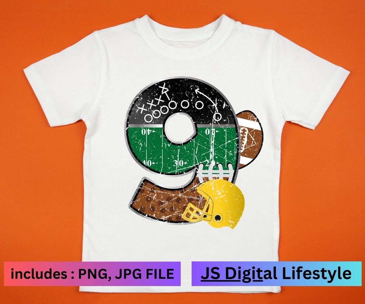 Bro I'm 9, Bruh Its My Birthday Boy Football Jersey, 9 Years Old 9th ...