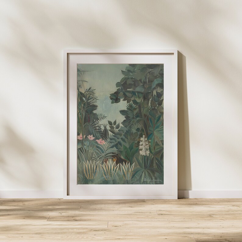 Printable Art, Henri Rousseau, the Equatorial Jungle, Art, Poster ...