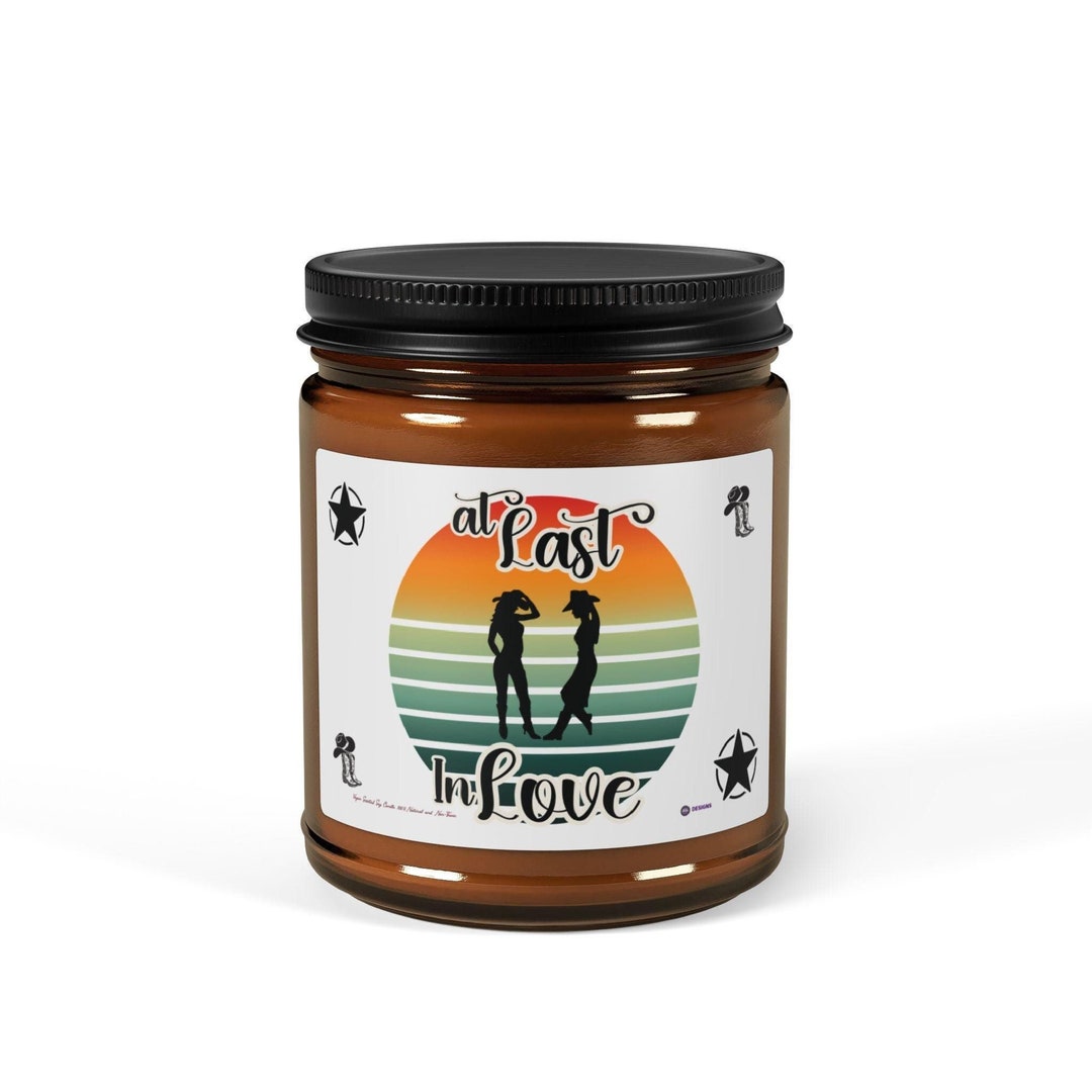 Lesbian Gift Couple Romantic Candle Lesbian Couple Scented Soy Candle ...