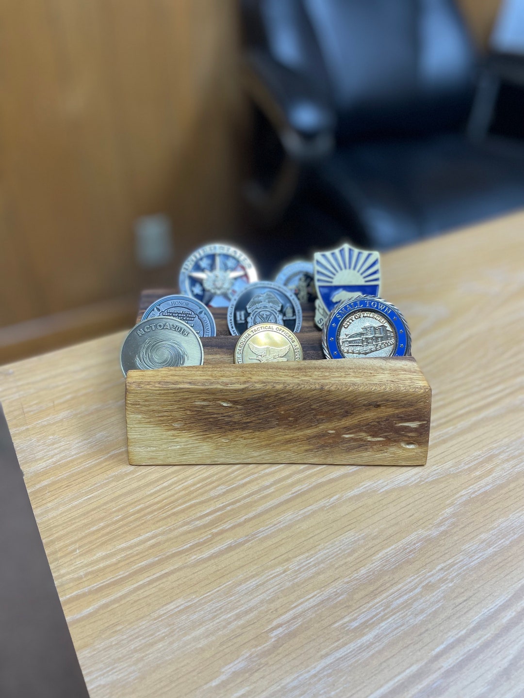 Live Edge Challenge Coin Display - Etsy