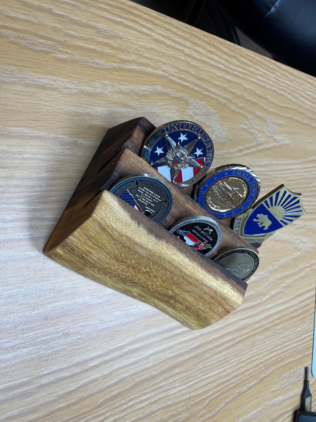 Live Edge Challenge Coin Display - Etsy