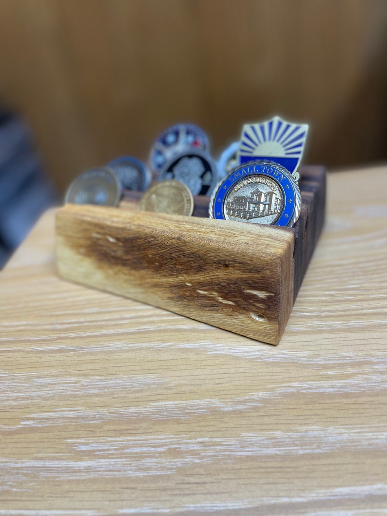 Live Edge Challenge Coin Display - Etsy