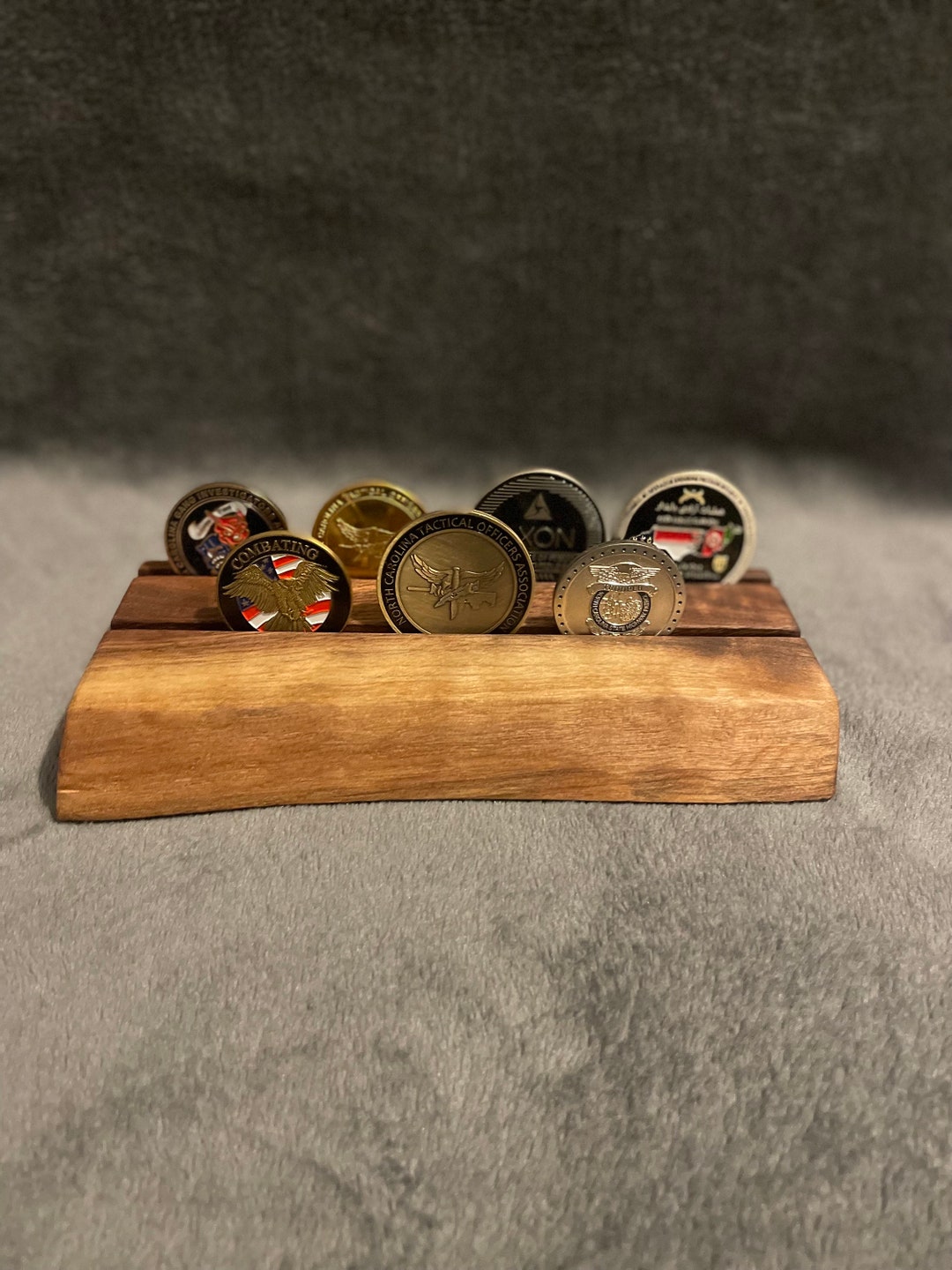 Live Edge Challenge Coin Display - Etsy