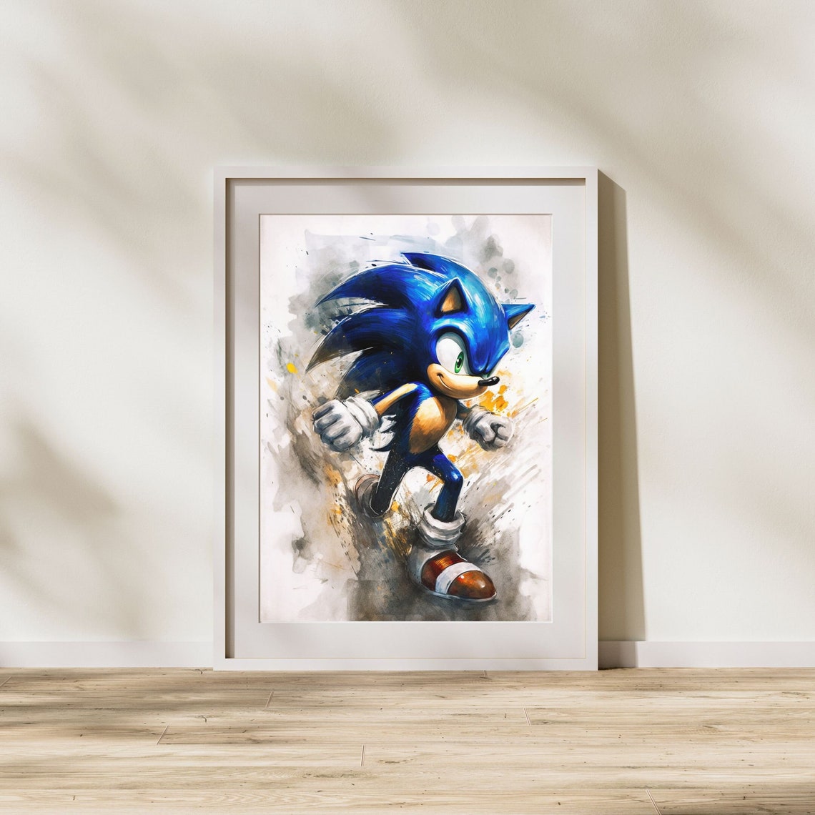 Watercolor Sonic Set 3 Art Print Digital File Watercolor - Etsy