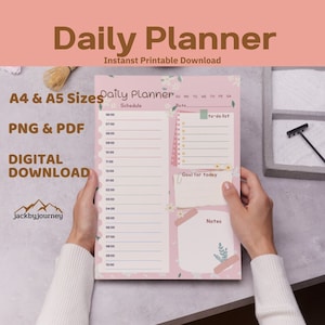 24 Hour Planner,24 Hour Daily Planner Printable,daily Planner Printable ...