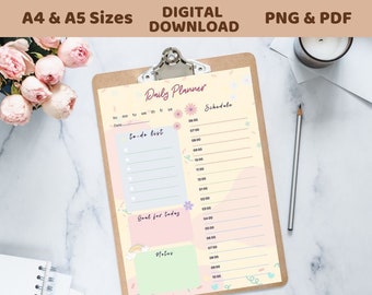 24 Hour Planner,24 Hour Daily Planner Printable,daily Planner Printable ...