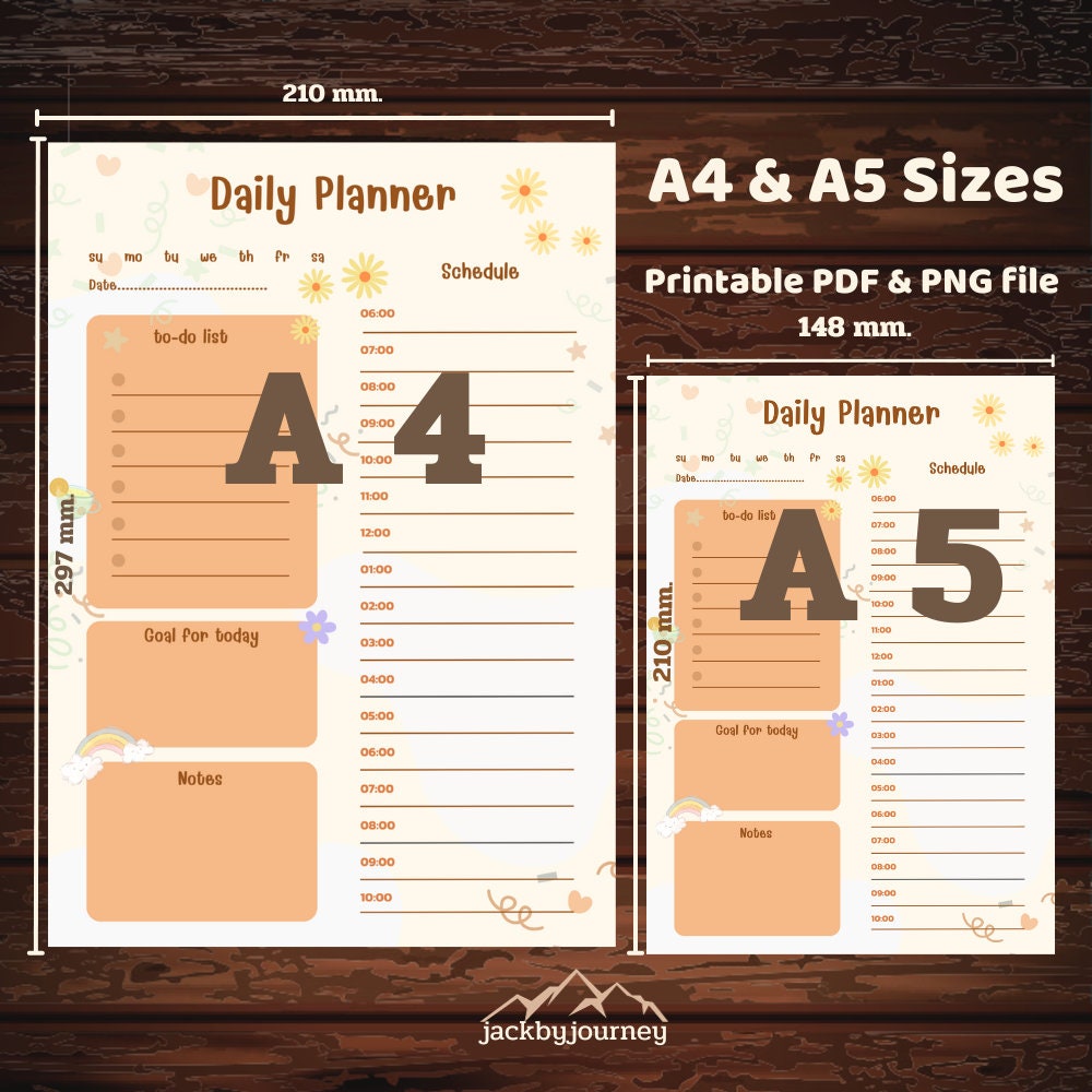 24 Hour Planner,24 Hour Daily Planner Printable,daily Planner Printable ...