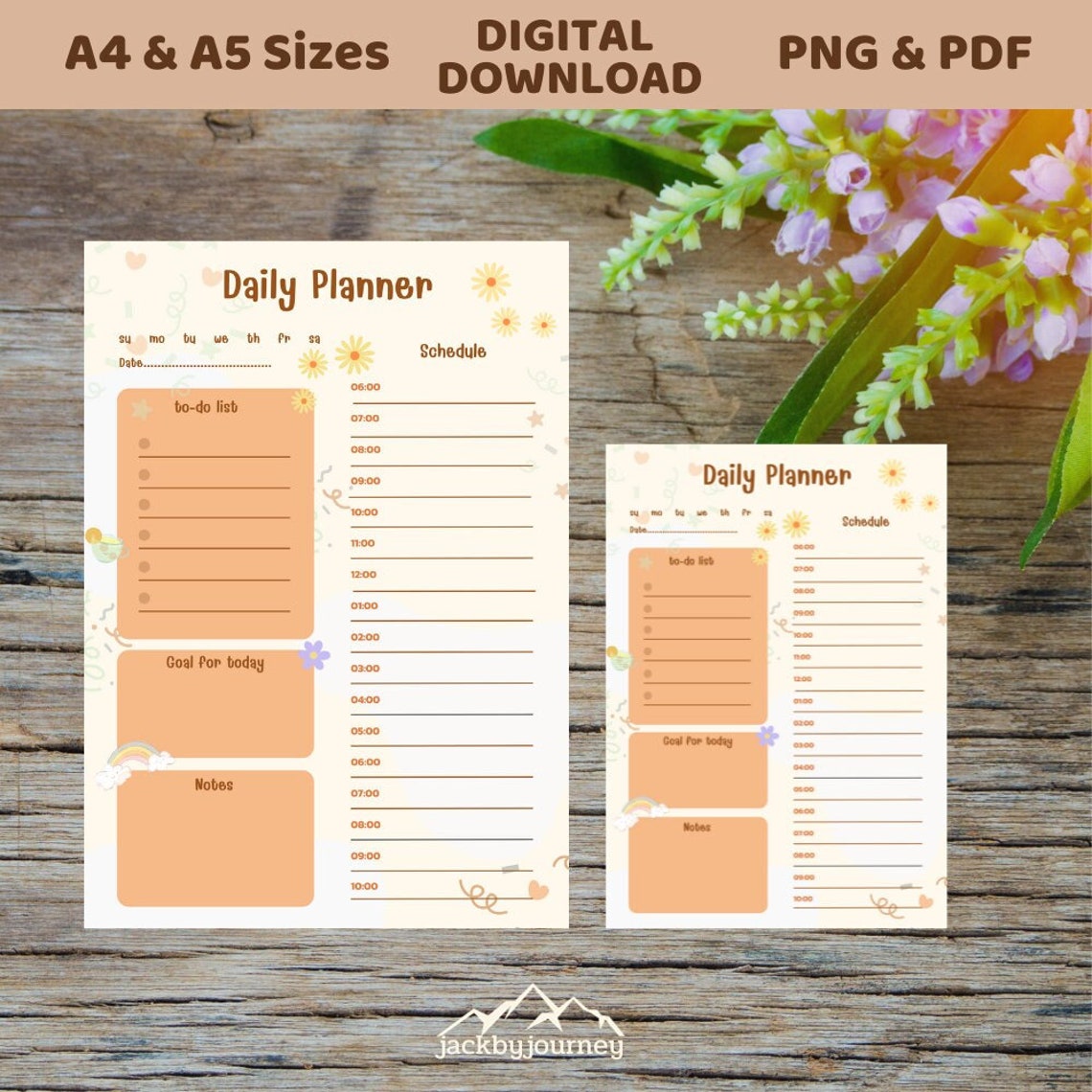 24 Hour Planner,24 Hour Daily Planner Printable,daily Planner Printable ...