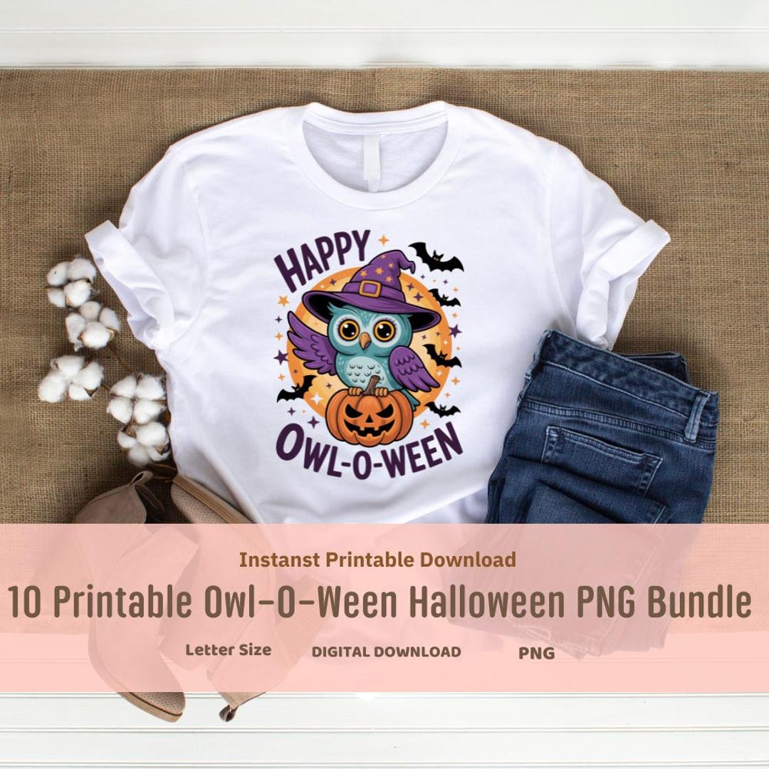 10 Owl-o-ween Halloween PNG Bundle | Cute Owl Clipart,spooky Witch Owl ...