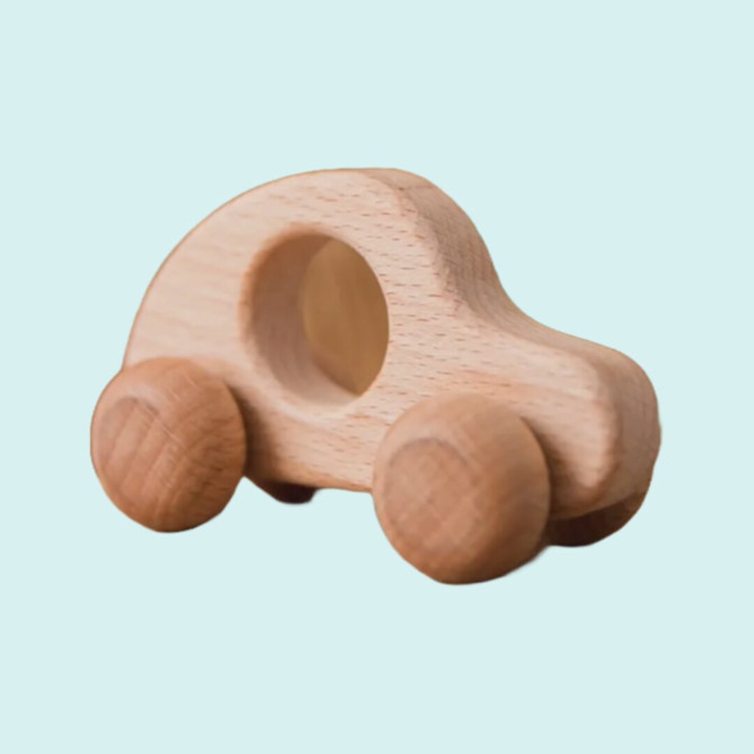 Handcrafted Beech Wood Blocks Cartoon Car Educational - Etsy