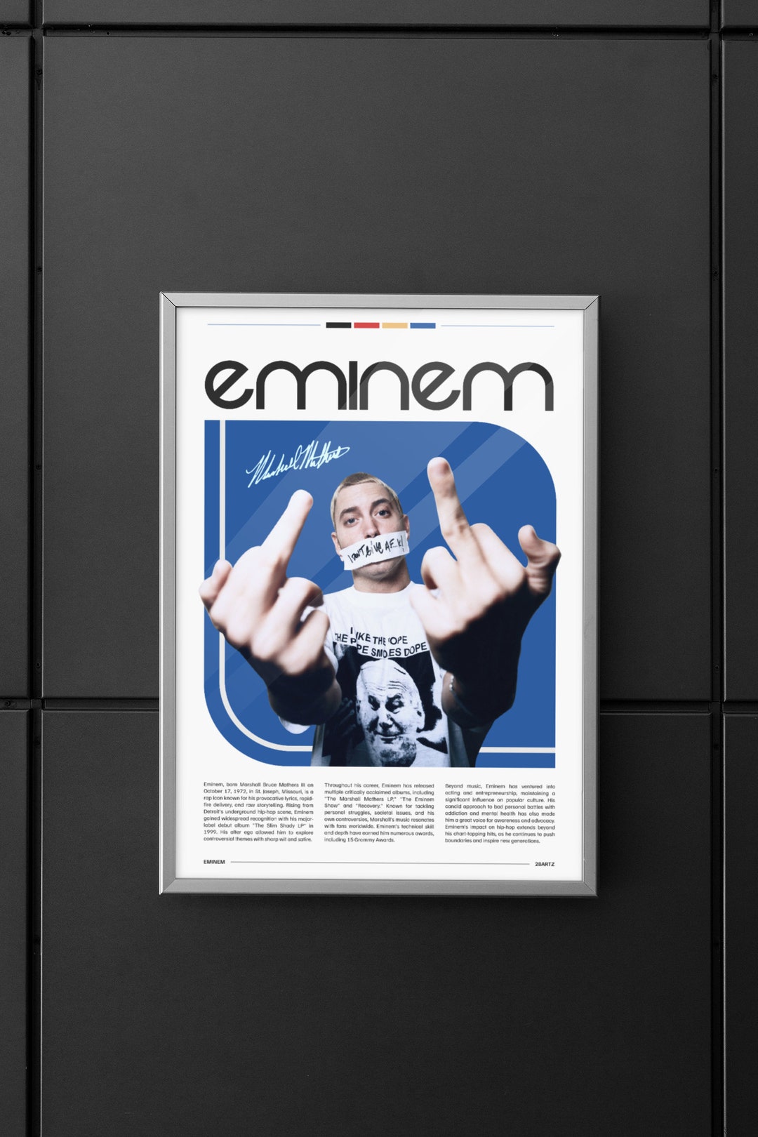Eminem Wall Art Print Digital Download, Rapper Poster, Modern Home ...