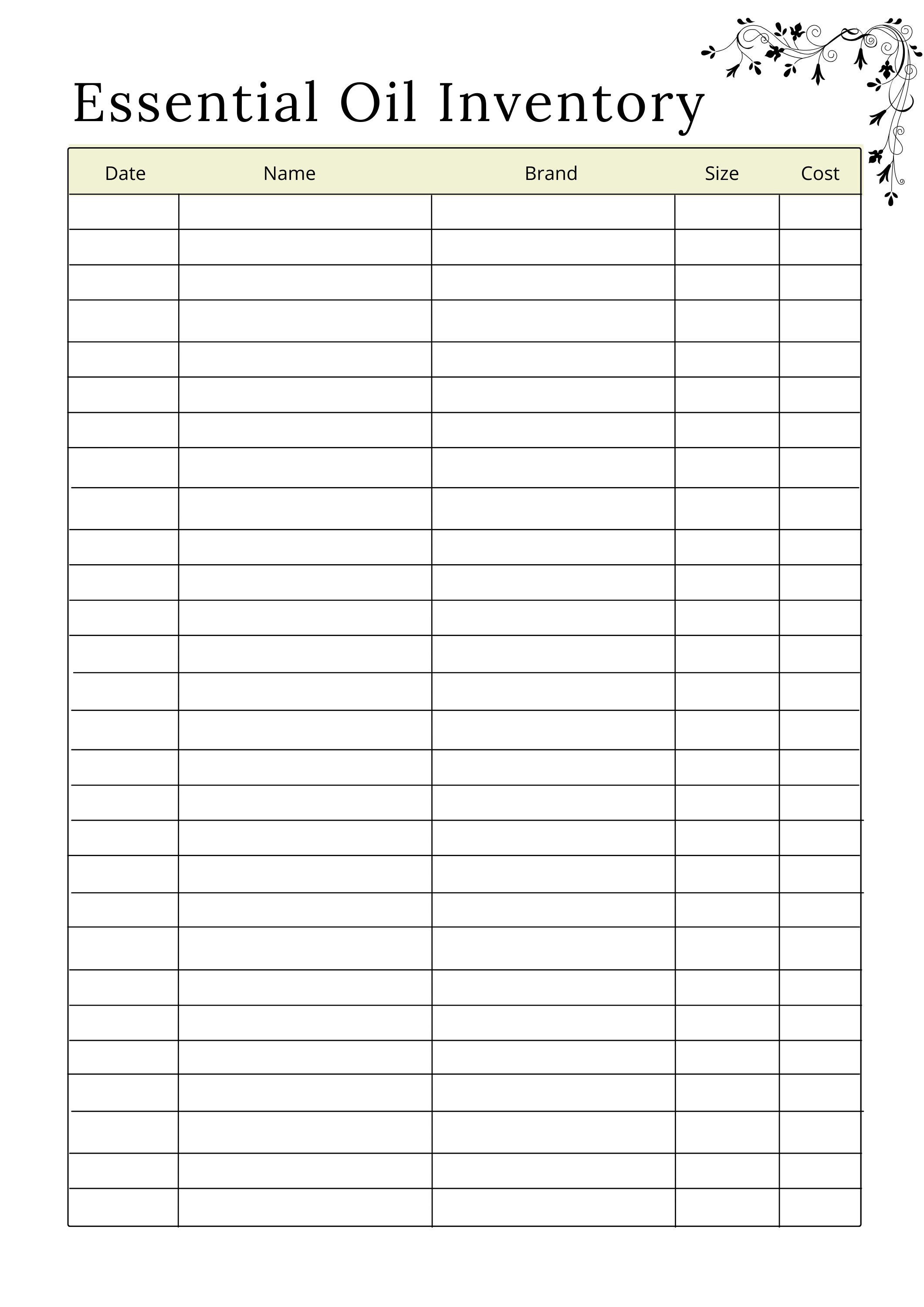 Instant Download, 21 Pages, Track and Manage Herbal and Oil Apothecary ...