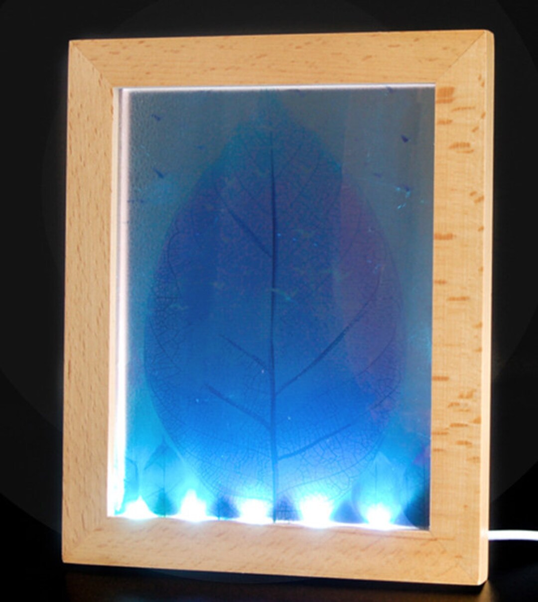 Luminous Photo Frame, Beech Wood Handicraft, LED Luminous Photo Frame ...