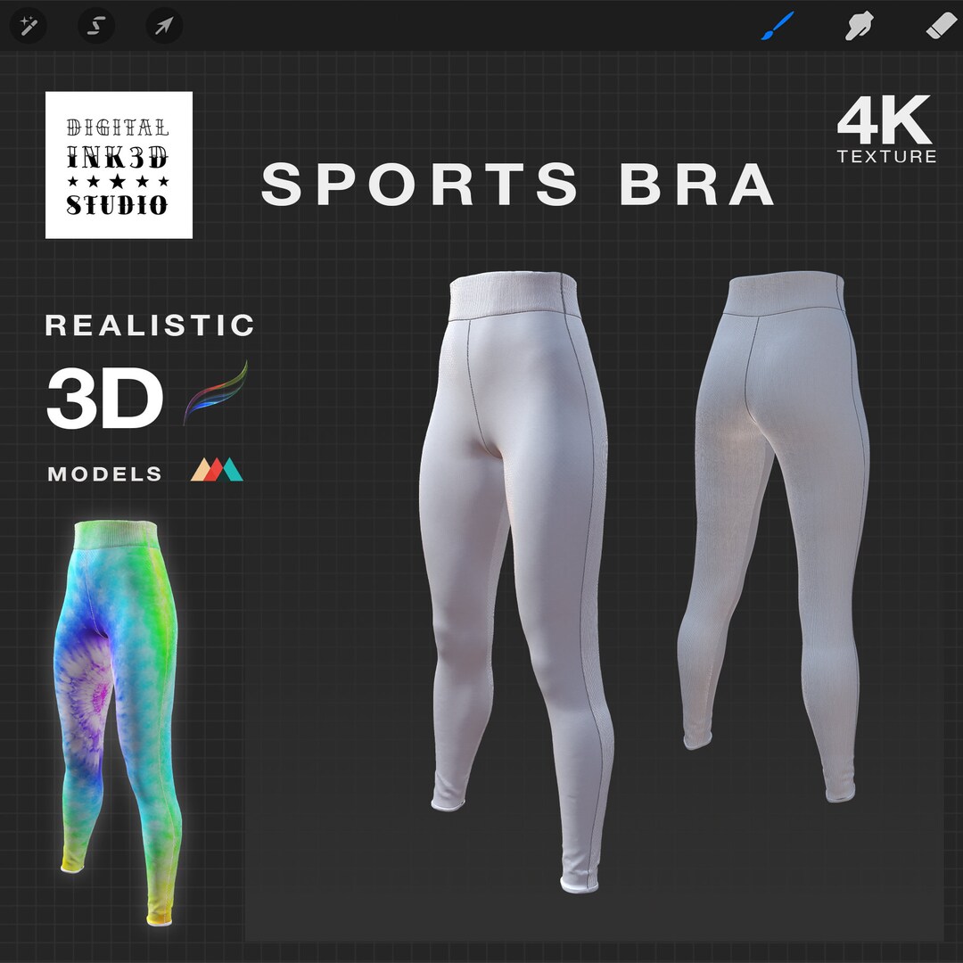 Yoga Pant Procreate 3D Model Yoga Leggings for Women - Etsy