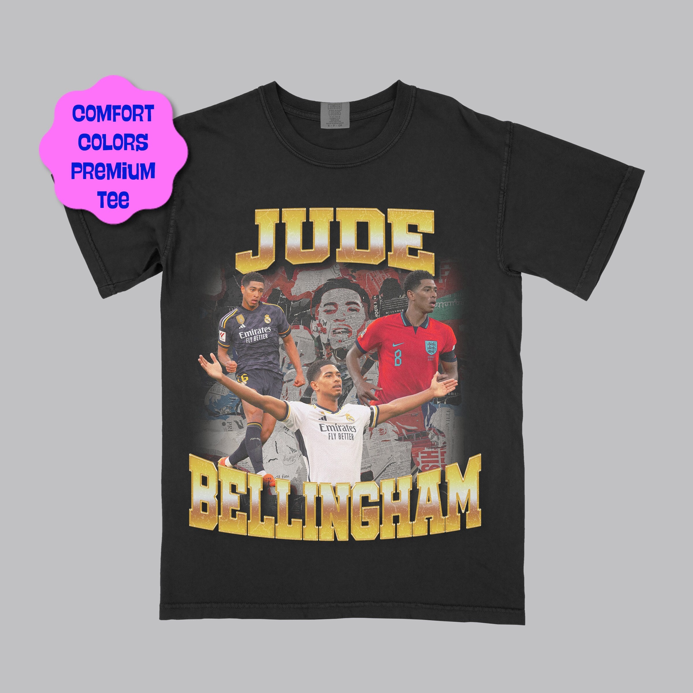 Jude Bellingham Vintage Shirt, Retro Football Shirt, Vintage Soccer ...