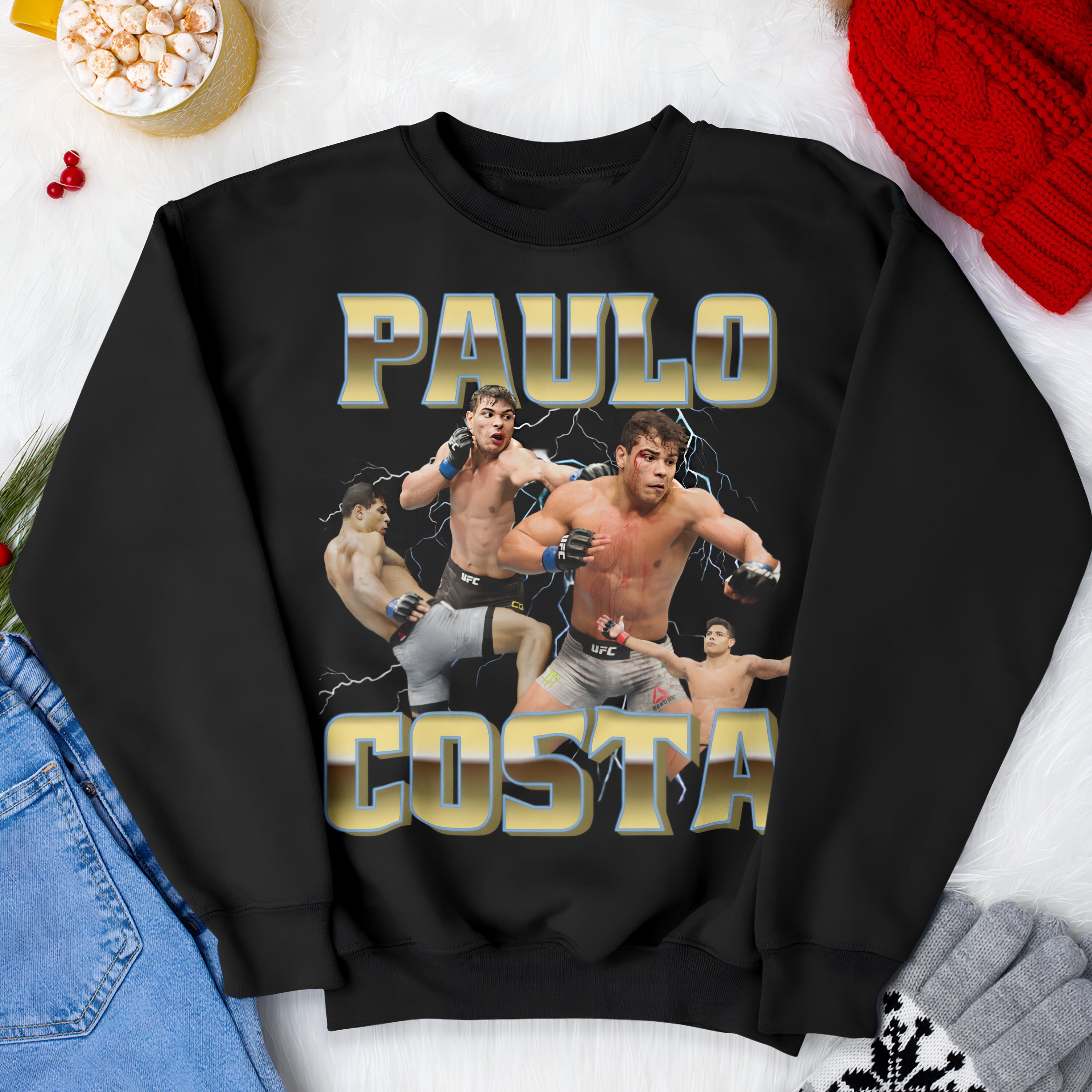 Retro 90s UFC Shirt, Paulo Costa Vintage Tshirt and Sweatshirt, MMA ...
